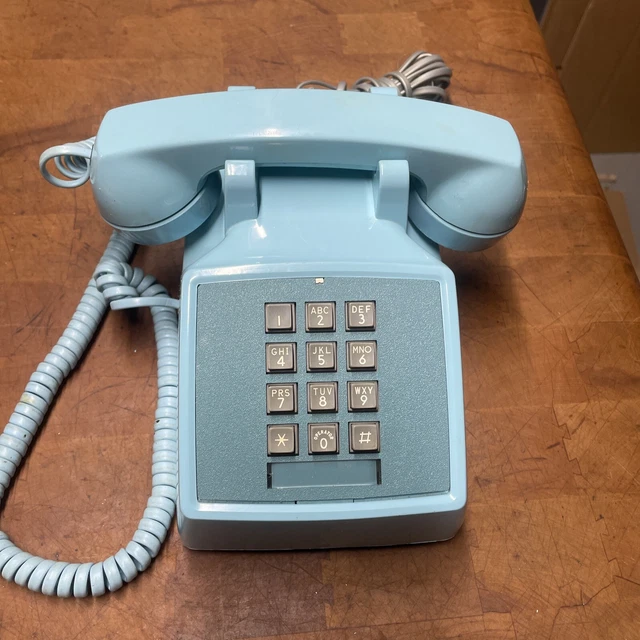VINTAGE 1980 AQUA Blue Western Electric Bell System 2500DM Touch-Tone ...