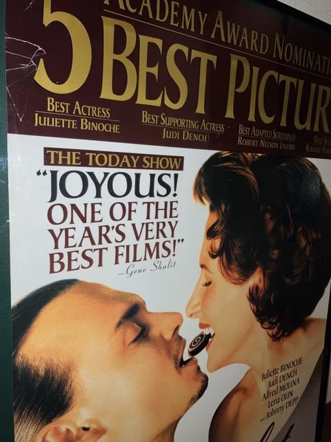 JOHNNY DEPP & Juliette Binoche Chocolat Framed Movie Poster, 2000 ...