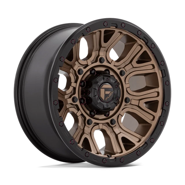 20X9 FUEL D826 Traction Matte Bronze With Black Ring Wheel 8x180 (1mm ...