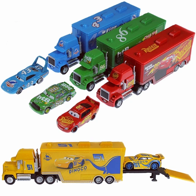 DISNEY PIXAR CARS Lightning Toy Diecast Car McQueen Mack Haulers Truck ...