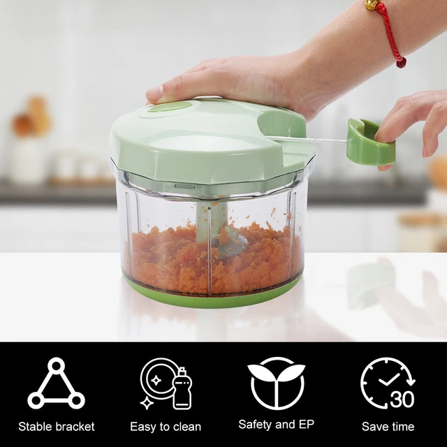 MANUAL FOOD CHOPPER 1L Large Capacity Vegetable Hand Processor Onion[ £ ...