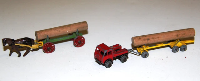 VINTAGE BENBROS NO2 Horse Drawn Log Cart & No8 Foden Timber Tractor and ...
