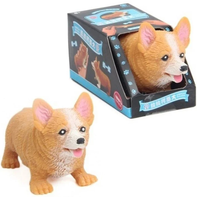 RELIEF DOG SQUEEZE Toy Corgi Dog Fidget Toys Stretch Dog Antistress ...