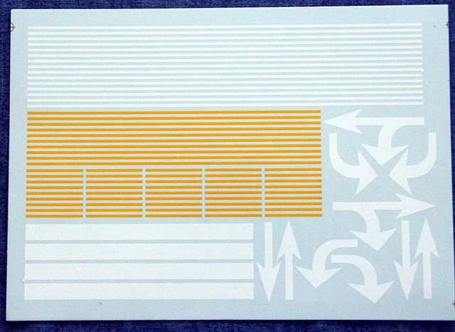 ROAD MARKINGS STRIPES & Arrows Decals Railroad HO 1/87 scale Microscale ...