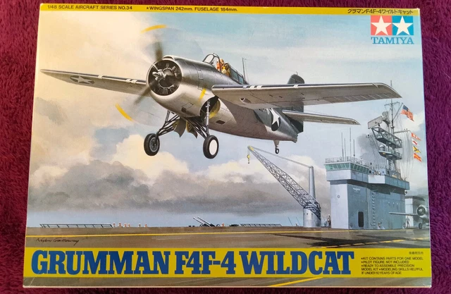 TAMIYA 1:48 GRUMMAN F4F-4 Wildcat USN Fighter Model Kit #61034 *SEALED ...