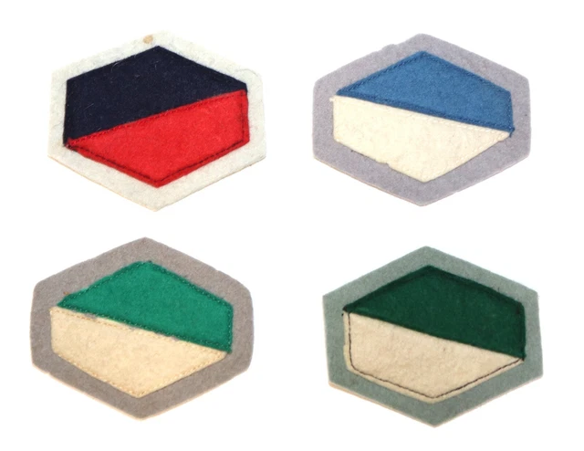 4 DIFFERENT ORIGINAL WW2 Australian Army Unit Colour Patches - Motor ... 4 DIFFERENT ORIGINAL WW2 Australian Army Unit Colour Patches - Motor ...
