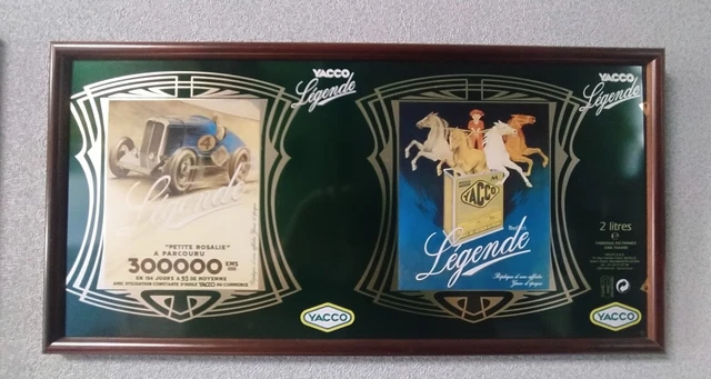 TABLEAU PUBLICITAIRE HUILE legende yacco Citroën Rosalie record ...