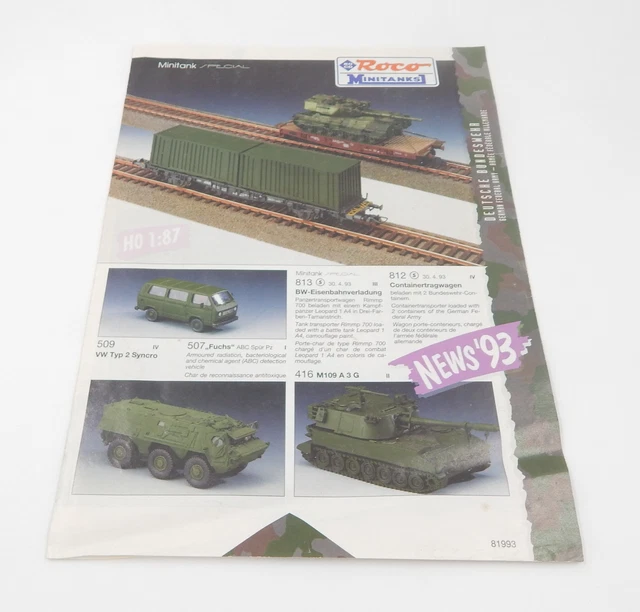 ROCO MINITANKS NEWS 93 / Prospekt / Broschüre 1993 EUR 5,00 - PicClick DE