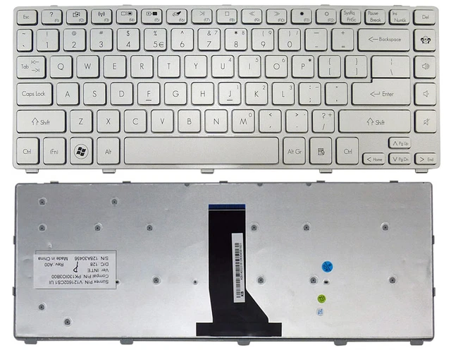 SILVER UI KEYBOARD Silver Frame For Gateway Gateway ID47 ID47H ID47H02c ...