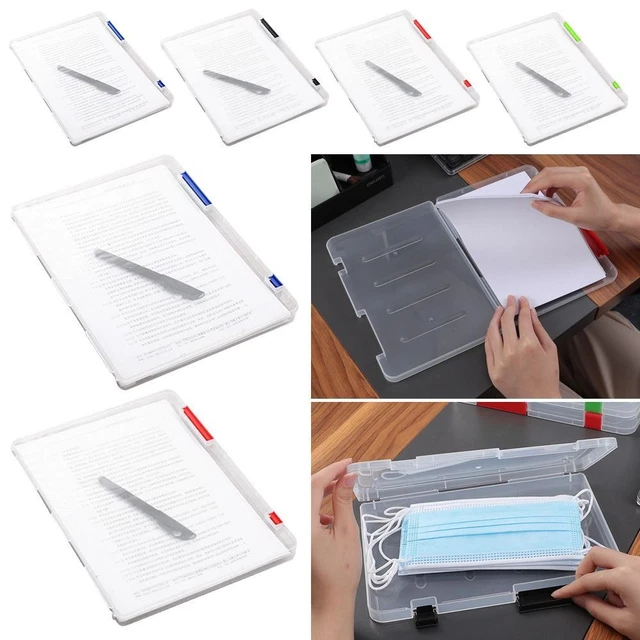 PLASTIC STATIONERY STORAGE Box Storage Folder File Box File Organizer ...