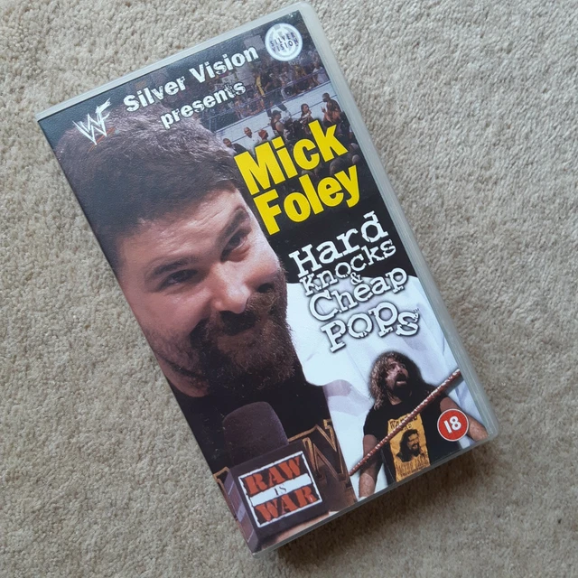 VHS VIDEO WWE WWF Mick Foley Hard Knocks Cheap Pops Raw Is War Silver ...
