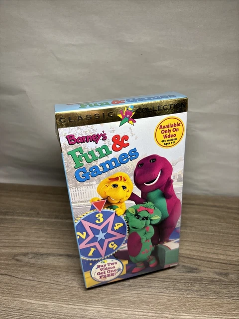 VINTAGE BARNEY’S FUN & Games | VHS PAL 1996 Video Tape | Children Show ...