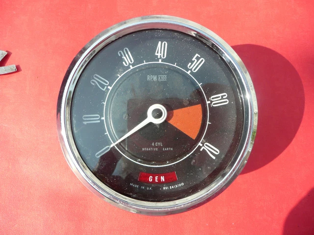 FORD CORTINA MK 2 Tacho Rev Counter 3016E 17360A Smiths RV1 2413/00 £15 ...