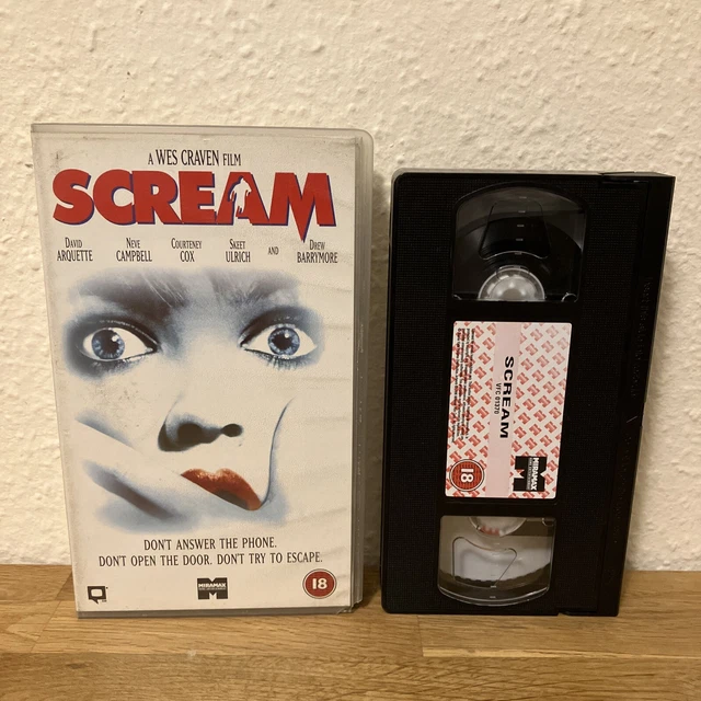SCREAM VHS VIDEO Tape - Neve Campbell , Courtney Cox, Wes Craven £6.99 ...