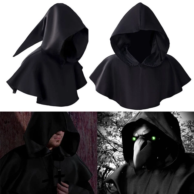 MEDIEVAL PRIEST WIZARD Short Cloak Cosplay Costume Witch Shawl ...