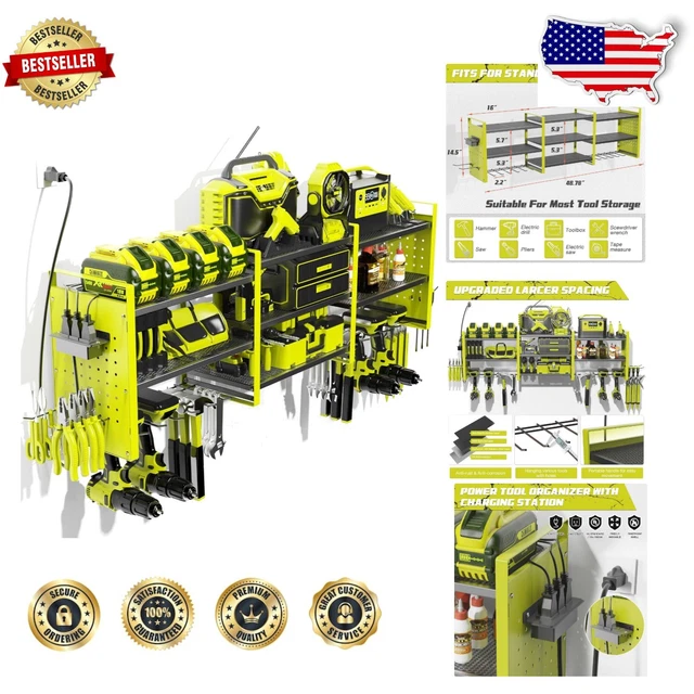 VERSATILE WALL MOUNT Power Tool Organizer - Easy Install & Rust ...