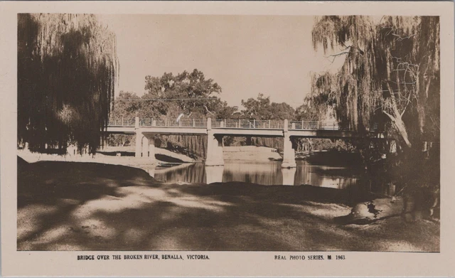 AUSTRALIA,VICTORIA,BENALLA,BRIDGE OVER THE Broken River,Un,Valentine Rp ...