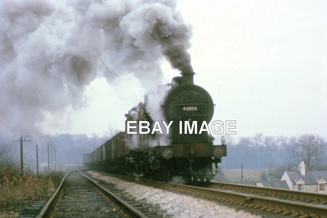 PHOTOPRINT: BR LMR 4F 0-6-0 44203 with a freight train at Tibshelf £1. ...
