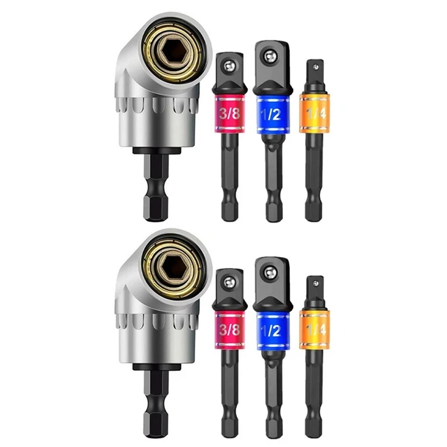 GRADE HAND Tools Driver Sockets Adapter Extension Set, 6Pcs Hex ...