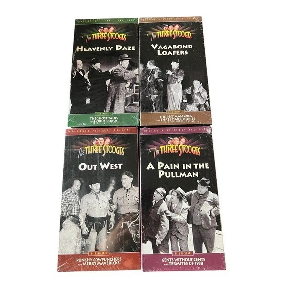 THE THREE STOOGES VHS Collection Heavenly Daze Vagabond Loafers Out ...