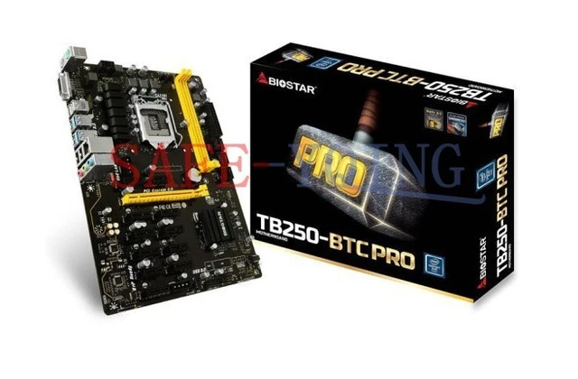 BIOSTAR TB250-BTC PRO LGA 1151 B250 USB 3.0 MINING ATX Motherboard #D7 EUR 419,39 - PicClick DE