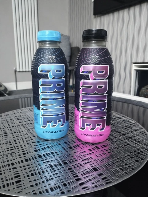 PRIME HYDRATION X Holographic Limited Edition Set 500ml 1x Pink 1x Blue ...