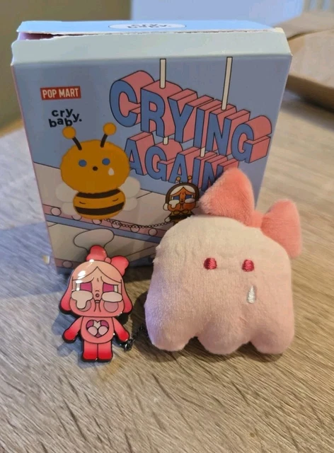 POPMART CRYING AGAIN CRYBABY Plush Badge And Enamel Pin Bind Box ...
