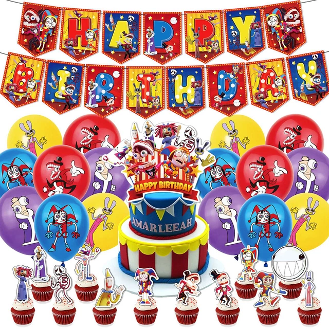 THE AMAZING DIGITAL CIRCUS Theme Birthday Party Backdrop Decoration ...