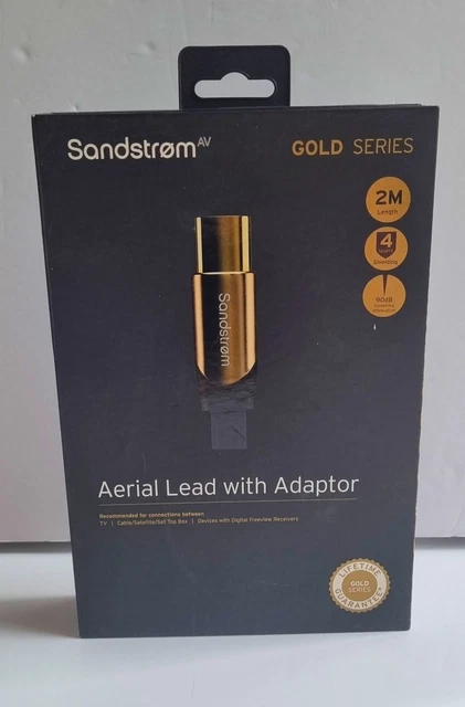 SANDSTROM AV GOLD SERIES Aerial Lead With Adapter - S2AER315 - 2M £7.54 ...