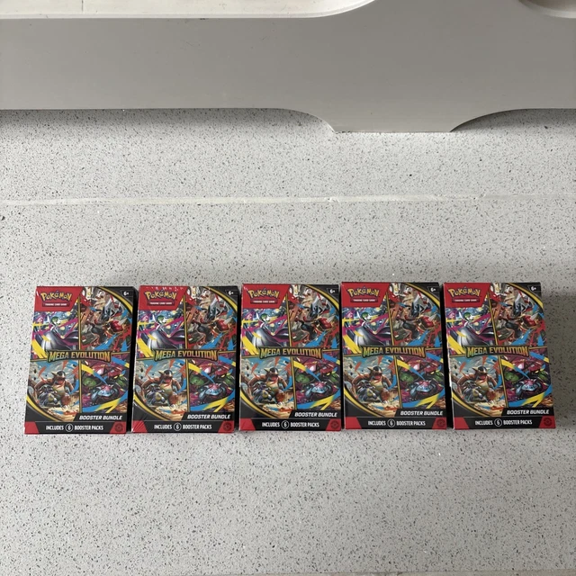POKÉMON TCG: MEGA Evolution Booster Bundle (6 Packs) BRAND NEW SEALED ...