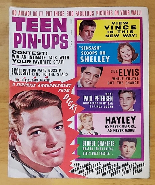 TEEN PIN-UPS MAGAZINE~HAYLEY Mills~Annette Funicello~Elvis~& More ...
