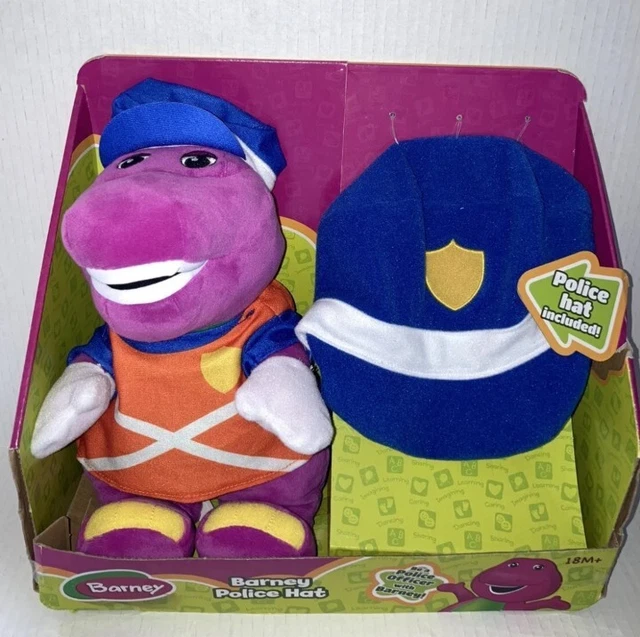 CAPPELLO POLICE FISHER Price Barney & Friends peluche dinosauro 12" e ...