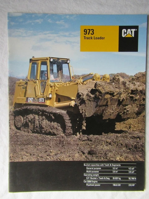 1994 CAT CATERPILLAR 973 Track Loader Sales Brochure 16 Pages £12.64 ...