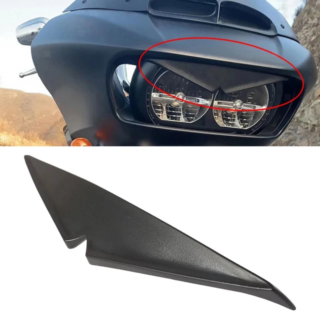 HEADLAMP EYEBROW EYELID Sticker Matte Black Plastic Motorcycle ...
