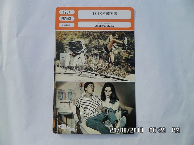 CARTE FICHE CINEMA 1957 LE TRIPORTEUR Darry Cowl Pierre Mondy Roger ...