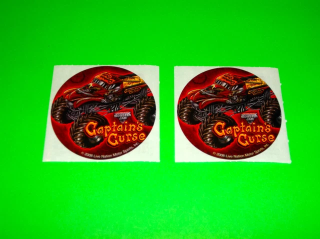 MONSTER JAM CAPTAINS Curse Truck Stickers Decals $6.95 - PicClick CA