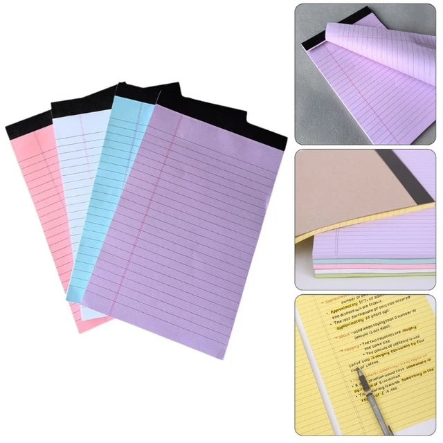 4 PCS/SET LINED Note Paper 50 Sheets Notepad Legal Pad 50 Sheets ...