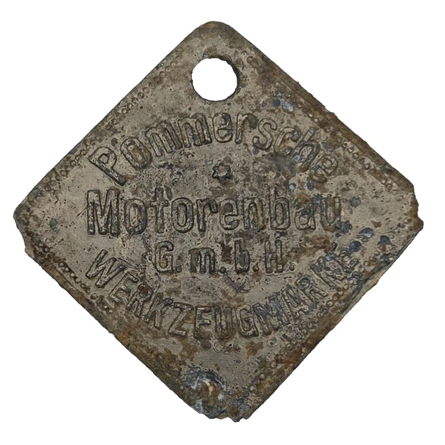 ORIGINAL WW2 GERMAN Junkers Luftwaffe plane engine factory tag metal ...