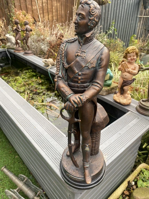 ANTIQUE SPELTER STATUE DUKE of WELLINGTON £140.00 - PicClick UK