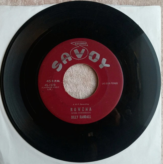 1959 ROCKABILLY (COMPED) Billy Randall "Bye-Bye-Teacher / Rowena" 45 ...