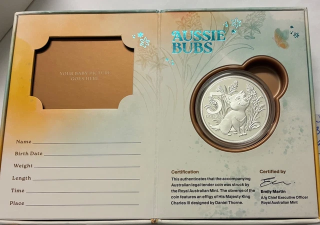2026 BABY PROOF AUSSIE BUBS $5 BABY TASMANIAN DEVIL 1oz FINE SILVER ...