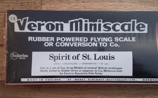1980'S VERON MINISCALE SPIRIT OF ST. LOUIS model plane kit, 24 ...