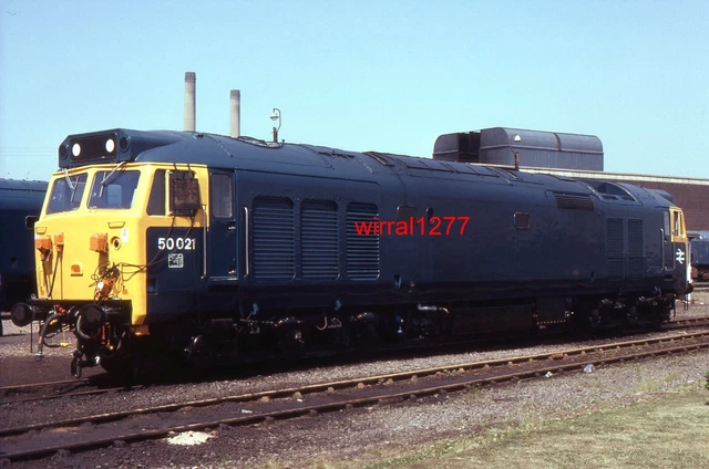 ORIGINAL RAILWAY SLIDE Class 50 50021 at Doncaster Works 06.78 £10.00 ...