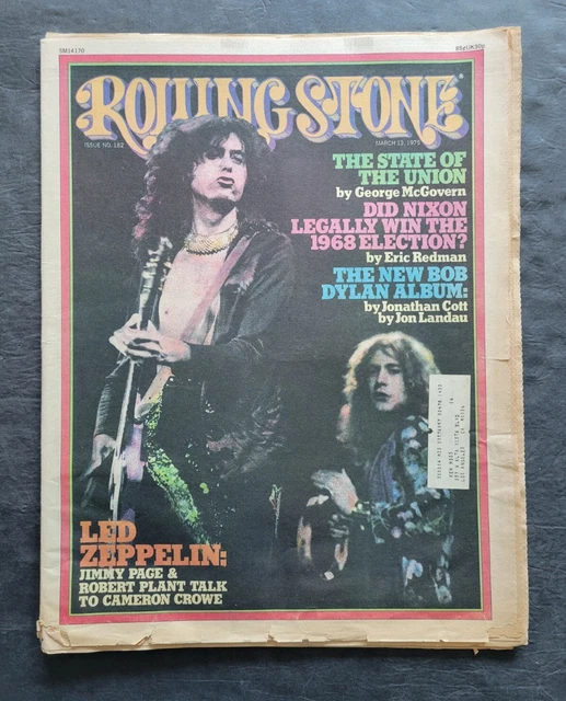 ROLLING STONE MAGAZINE Issue 182 March 13,1975 Led Zeppelin £48.82 ...