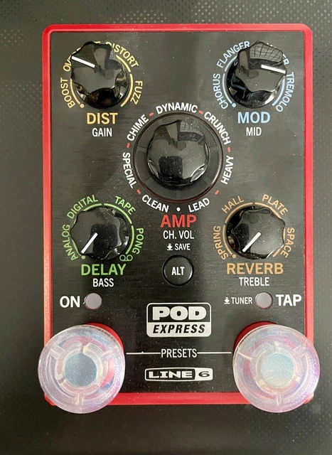 LINE 6 POD Express Preamp Modeller Amp Sim Multi Effects Pedal £104.72 ...