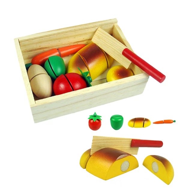 16.00X11.50X5.00CM BAMBOO WOODEN Child Toddler Fake Food For Kids ...