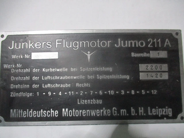 Wunderschone Junkers Typenschild Erklarung Bilder