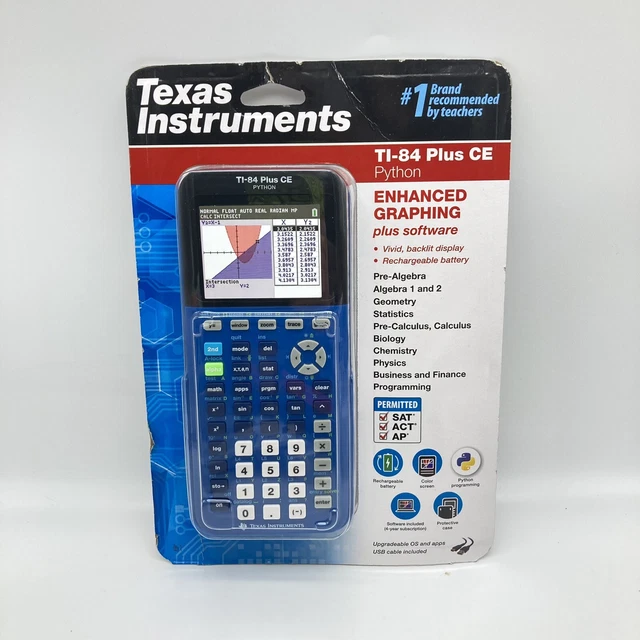 TEXAS INSTRUMENTS TI-84 PLUS CE Python Enhanced Graphing Calculator ...