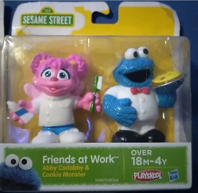 NEW HASBRO FRIENDS at Work Sesame Street Playskool Abby & Cookie ...