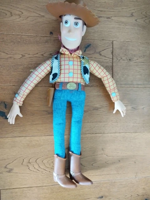 DISNEY PIXAR THINKWAY Toy Story Woody Pull String Talking Doll First ...